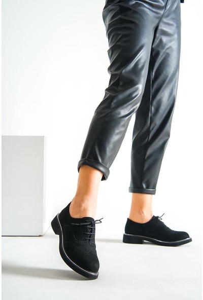 Artgoo Kadın Lazer Desen Kolej Ayakkabı Bağcıklı