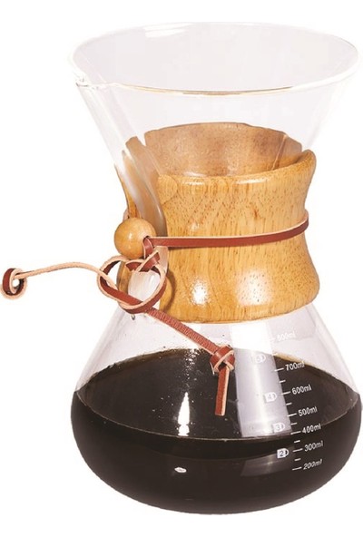 Avatto 800 ml Chemex Ahşap Tutacaklı - Cam Kahve Demleme Sürahisi 6 Cup Coffee Pot Avatto 800 ml Chemex Ahşap Tutacaklı - Cam Kahve Demleme Sürahisi 6 Cup Coffee Pot
