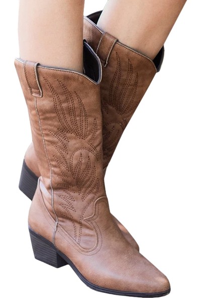 Vandor Girls Kadın Kovboy Kovboy Çizmeleri Orta Geniş Buzağı Batı Ayakkabıları (Yurt Dışından)