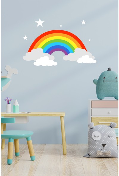 Evren Art Factory Gökkuşağı Temalı Çocuk Odası Duvar Kağıdı