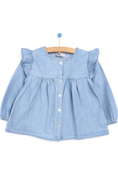 Hello Baby Hellobaby Basic Kız Bebek Denim Gömlek Hello Baby Hellobaby Basic Kız Bebek Denim Gömlek