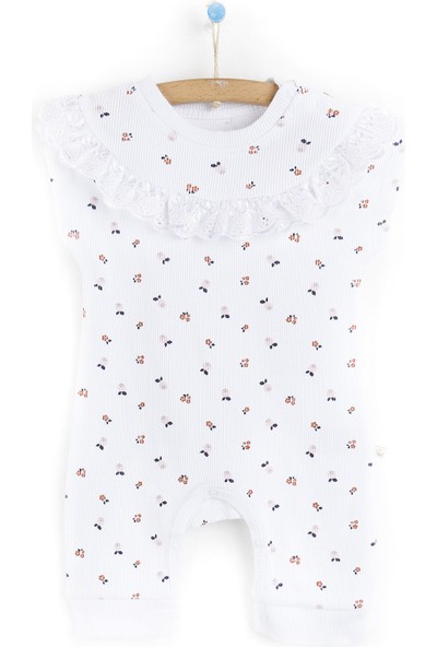 For My Baby Little Flowers Kaşkorse Patiksiz Tulum For My Baby Little Flowers Kaşkorse Patiksiz Tulum