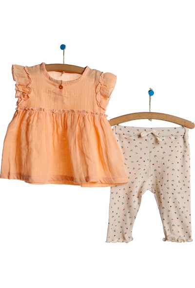 Cassiope Snapflower Tshirt- Çiçekli Tayt Takım