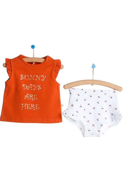 For My Baby Little Flowers Fırfırlı Bluz-Kaşkorse Şort 2li Takım For My Baby Little Flowers Fırfırlı Bluz-Kaşkorse Şort 2li Takım