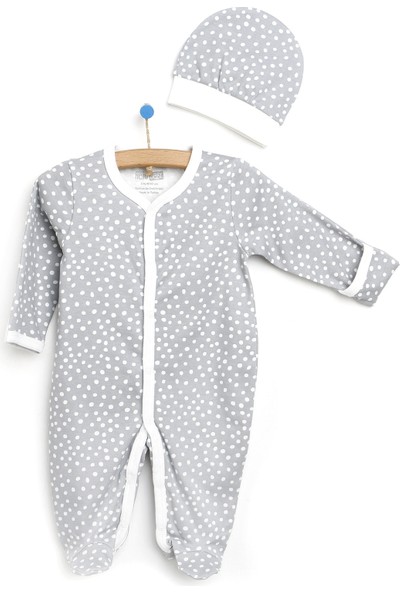 Hello Baby Hellobaby Yenidoğan Tulum-Şapka 2li Set Hello Baby Hellobaby Yenidoğan Tulum-Şapka 2li Set