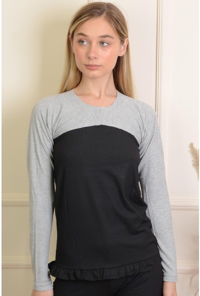 Pınkmark Kadın Gri Tesettür Içe Giyilen Uzun Kol Bolero PMBL25430 Pınkmark Kadın Gri Tesettür Içe Giyilen Uzun Kol Bolero PMBL25430