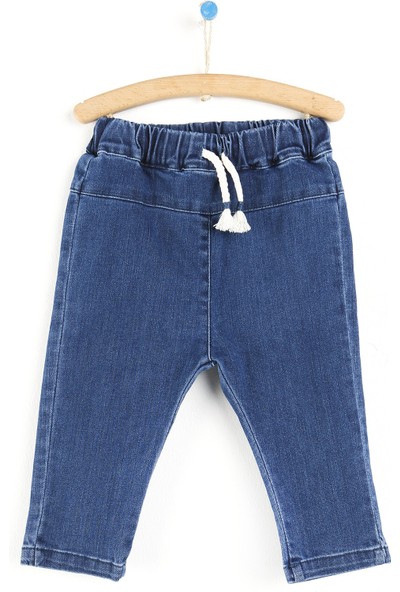 Hellobaby Basic Erkek Bebek Lastikli Denim Pantolon Hellobaby Basic Erkek Bebek Lastikli Denim Pantolon