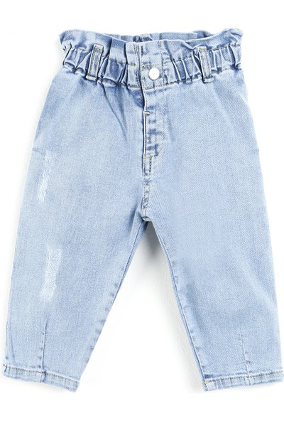 Hellobaby Basic Kız Bebek Baggy Denim Pantalon Hellobaby Basic Kız Bebek Baggy Denim Pantalon