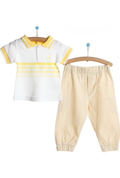 Hello Baby Hellobaby Eğlenceli Hayvanlar Erkek Bebek Baskılı Polo Yaka Tshirt - Dokuma Pantolon Hello Baby Hellobaby Eğlenceli Hayvanlar Erkek Bebek Baskılı Polo Yaka Tshirt - Dokuma Pantolon