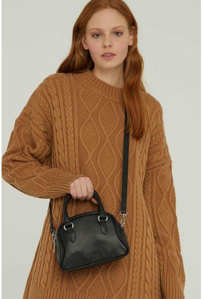 Manuka Çift Fermuarlı Çanta Siyah