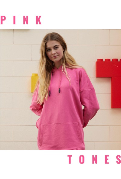 Manuka Hoodie Sweatshirt Koyu Pembe Manuka Hoodie Sweatshirt Koyu Pembe