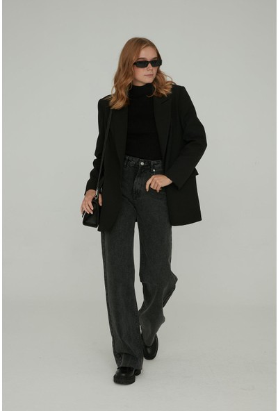 Manuka Maskulen Blazer Ceket Siyah