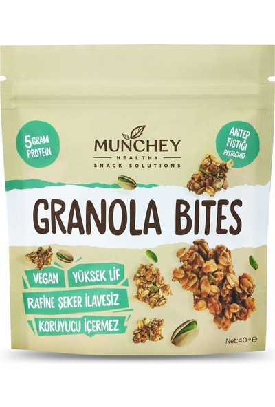 Munchey Antep Fıstıklı Granola Bites 40 gr