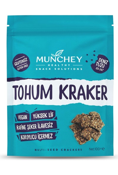 Munchey Tohum Kraker Deniz Tuzu 100 gr