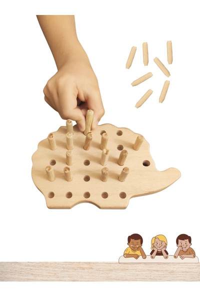 Ankaflex Montessori Tak Çıkar Ahsap Kirpi Oyunu Ahşap Oyuncak Eğitici Oyuncak Ankaflex Montessori Tak Çıkar Ahsap Kirpi Oyunu Ahşap Oyuncak Eğitici Oyuncak