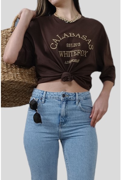 Bisiklet Yaka Kadın Tshirt