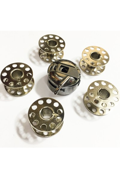 Sermet Süs Dünyası Ev Tipi Aile Dikiş Makinesi Mekik 5 Adet Masura Sermet Süs Dünyası Ev Tipi Aile Dikiş Makinesi Mekik 5 Adet Masura