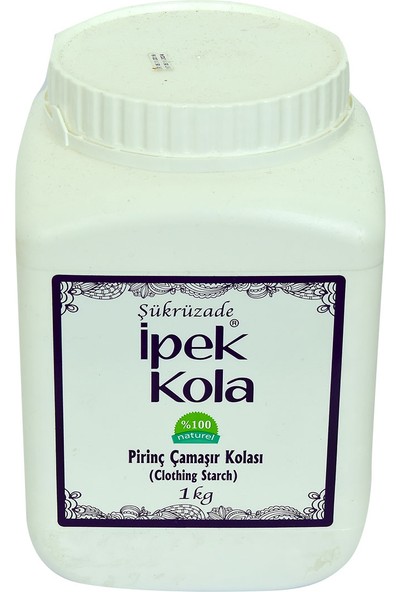 Şükrüzade Ipek Kola Yüzde 100 Naturel Pirinç Çamaşır Kolası 1000 gr Pet Şişe