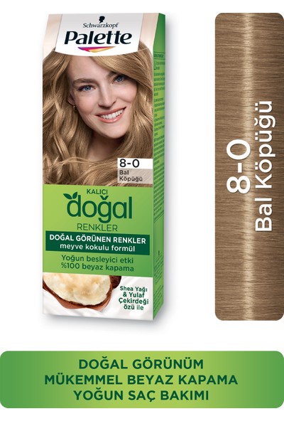 Palette Kalıcı Doğal Renkler 8-0 BAL KÖPÜĞÜ Palette Kalıcı Doğal Renkler 8-0 BAL KÖPÜĞÜ