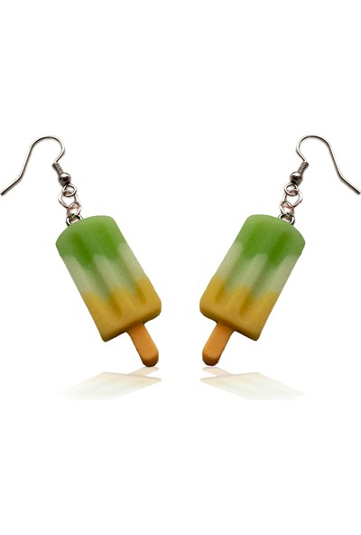 Lil'adore Yeşil El YapımıEpoksi Dondurma Küpe