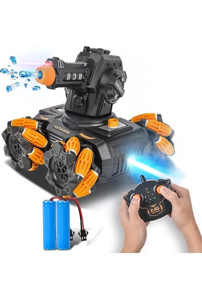 Liveasy 2.4ghz Uzaktan Kumandalı Tank Su Mermisi Atıyor Araba Oyuncakları-Portakal Liveasy 2.4ghz Uzaktan Kumandalı Tank Su Mermisi Atıyor Araba Oyuncakları-Portakal