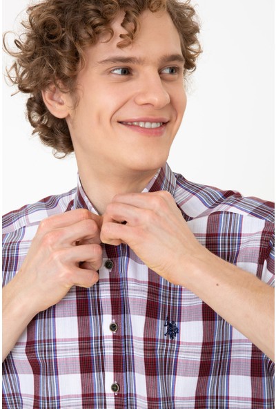 U.S. Polo Assn. Erkek Bordo Gömlek Uzunkol U.S. Polo Assn. Erkek Bordo Gömlek Uzunkol