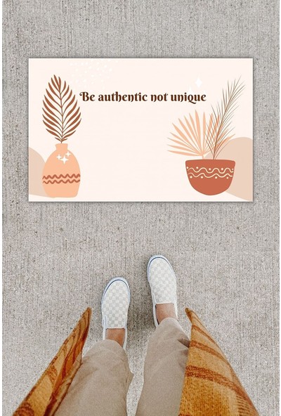 Silkcoat Home Dijital Baskı Dekoratif Saksı Açık Pembe Kapı Önü Paspası PS1211