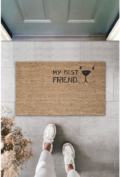Silkcoat Home Dijital Baskı Kahverengi My Best Friend Dekoratif Kapı Paspası PS1297 Silkcoat Home Dijital Baskı Kahverengi My Best Friend Dekoratif Kapı Paspası PS1297