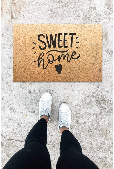Silkcoat Home Dijital Baskı Açık Kahve Çatlak Taş Desen Kapı Önü Paspası PS1412 Silkcoat Home Dijital Baskı Açık Kahve Çatlak Taş Desen Kapı Önü Paspası PS1412