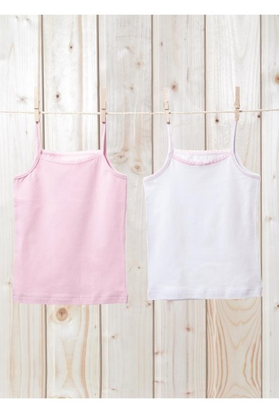 Blackspade Kız Çocuk Atlet 2'li Paket 1296 - Pembe Beyaz Blackspade Kız Çocuk Atlet 2'li Paket 1296 - Pembe Beyaz