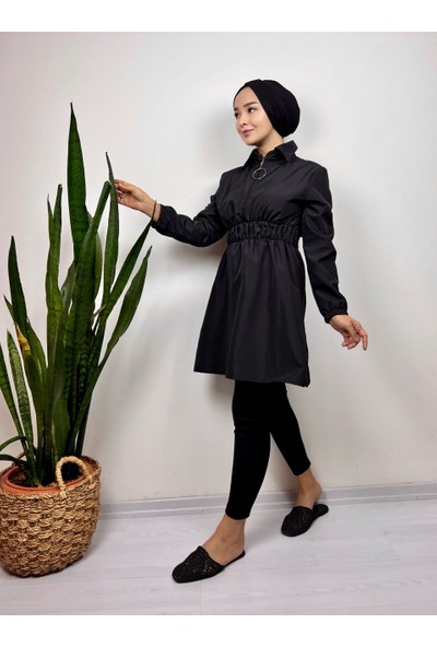 By Suu Sever Tesettür Mayo Yakalı Siyah Vega 2'li Set