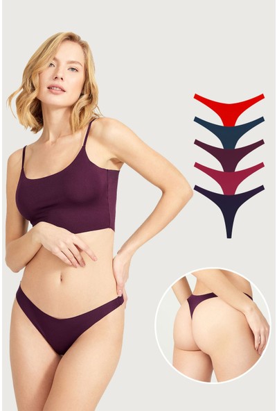 COTTONHILL Basic Lazer Kesim Tanga Külot 5'li Paket - 2