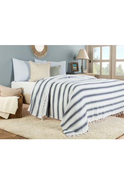 Madame Coco Violette Çift Kişilik Yıkamalı Pike - Lacivert