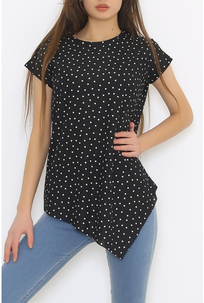 Berlin Shop Asimetrik Tişört Puanlısiyah - 1643.1095. Berlin Shop Asimetrik Tişört Puanlısiyah - 1643.1095.