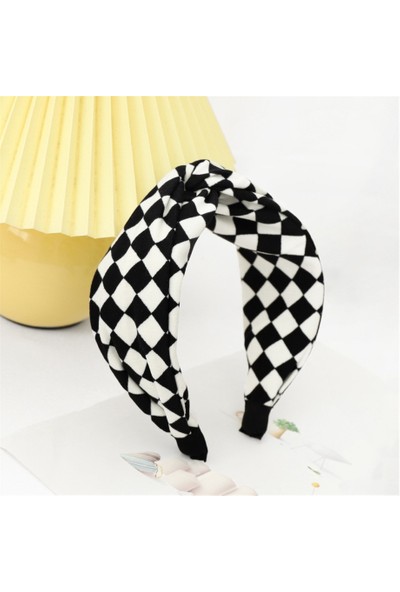 Somuch So-Much Yeni Trend Siyah Beyaz Desenli Taç Saç Bandı