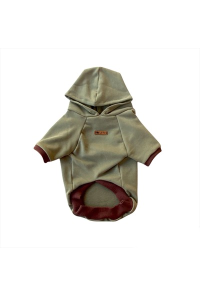 Luli Pet Haki Kapüşonlu Kedi Köpek Sweatshirt Luli Pet Haki Kapüşonlu Kedi Köpek Sweatshirt