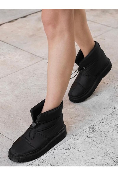 BeBeQ Bless Siyah Paraşüt Kısa Kadın Bot