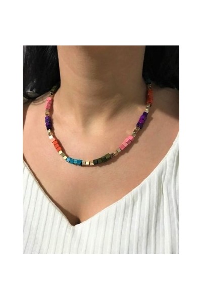 Flower Kadın Renkli Kolye