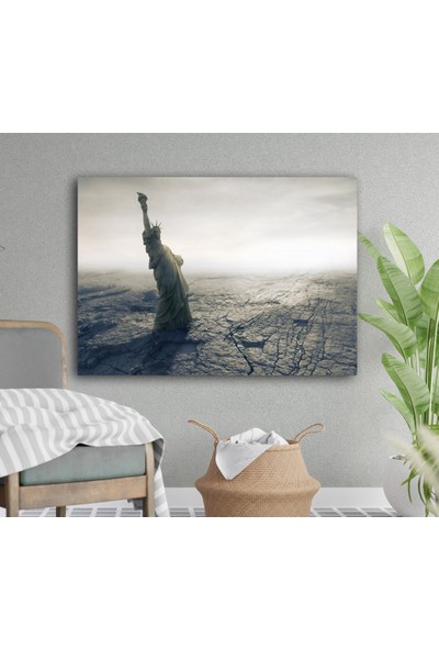 Tabloçek Kanvas Tablo - Özgürlük Heykeli - Kıyamet Tabloçek Kanvas Tablo - Özgürlük Heykeli - Kıyamet