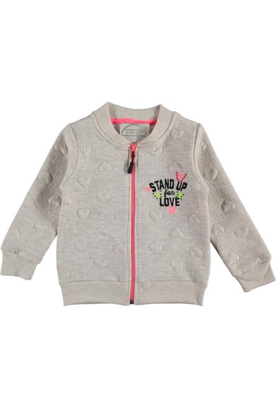 Mini Flower Kız Çocuk Fermuarlı Hırka Mini Flower Kız Çocuk Fermuarlı Hırka