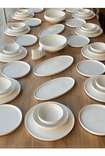 Rossev Yemek Takımı Modern Sade 58 Parça 12 Kişilik Rossev Yemek Takımı Modern Sade 58 Parça 12 Kişilik