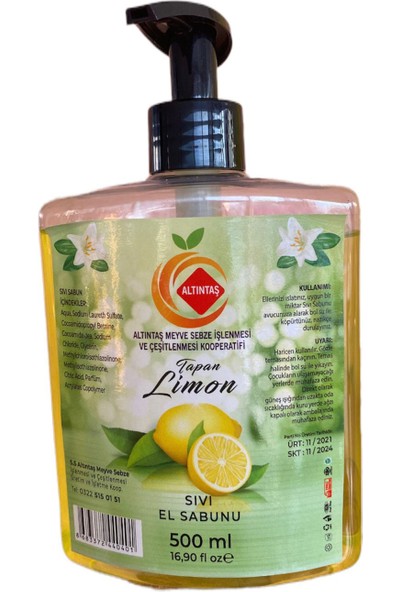 Emine Altıntaş Limon Sıvı Sabun 500 ml