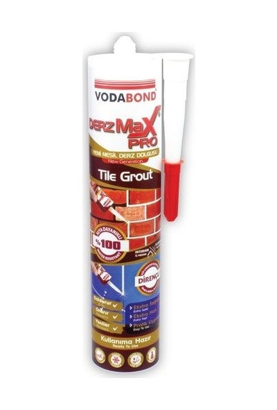 Vodabond Derzmax Pro Derz Dolgusu Kartuş Beyaz NET:480 gr Vodabond Derzmax Pro Derz Dolgusu Kartuş Beyaz NET:480 gr