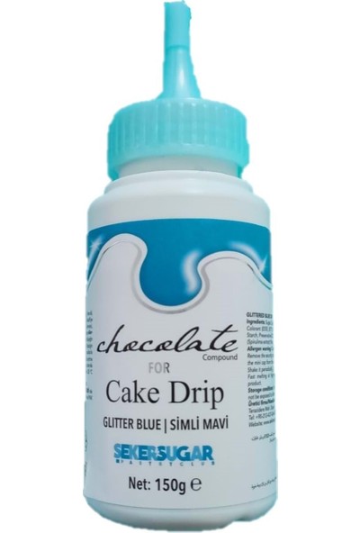 Şeker & Sugar Cake Drip Parlak 15 gr Mavi Şeker & Sugar Cake Drip Parlak 15 gr Mavi