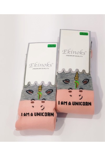 Ekinoks Sock Unıcorn Desenli Kız Çocuk Külotlu Çorap Ekinoks Sock Unıcorn Desenli Kız Çocuk Külotlu Çorap