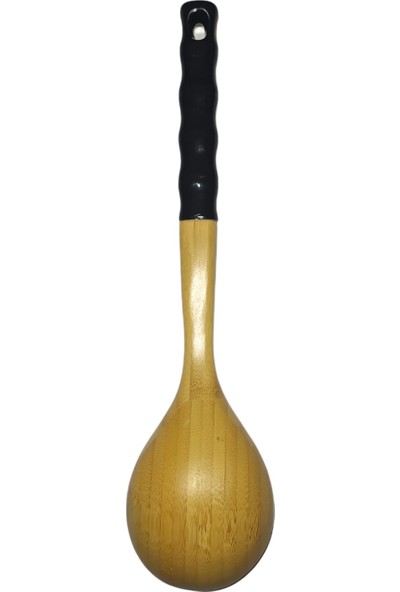 Natura Life Porselen Saplı Hakiki Bambu Lüks Kepçe 32 cm Natura Life Porselen Saplı Hakiki Bambu Lüks Kepçe 32 cm