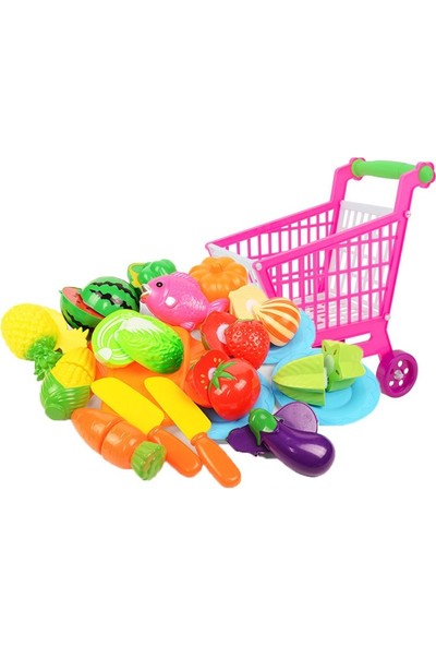 Ohpa Kesilmiş Meyve ve Alışveriş Sepeti Oyuncak Seti (Yurt Dışından)
