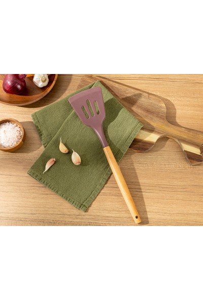 English Home Liana Silikon Delikli Spatula 32 cm Mürdüm