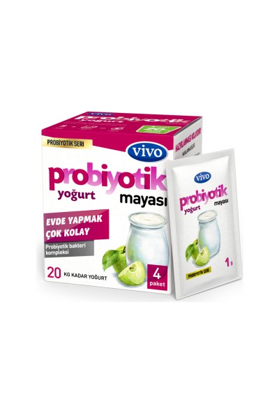 Vivo Probiyotik Yoğurt Mayası 4 gr Vivo Probiyotik Yoğurt Mayası 4 gr