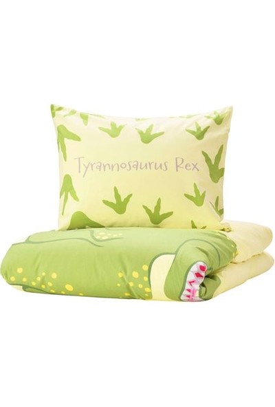 IKEA Tek Kişilik Çocuk Nevresim Takımı Ikea SARI-YEŞIL-150X200/DINAZOR-ÇARŞAFSIZ IKEA Tek Kişilik Çocuk Nevresim Takımı Ikea SARI-YEŞIL-150X200/DINAZOR-ÇARŞAFSIZ